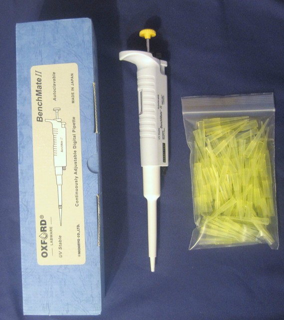 10 - 100ul Oxford Benchmate II Micropipette Single Channel Adjustable ...