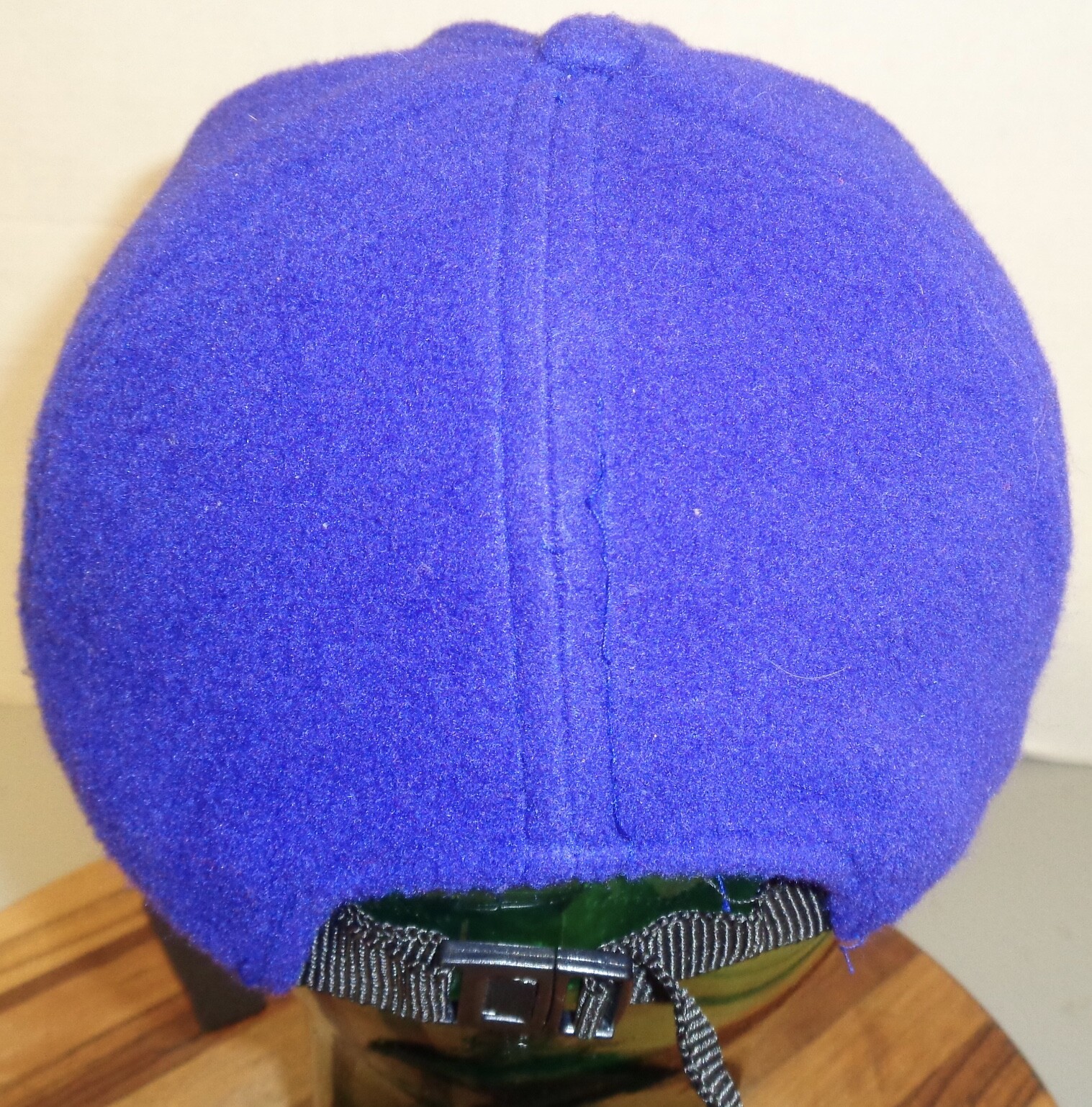 FLEECE & LEATHER ADJUSTABLE HAT PURPLE/BLACK 6 PANEL VERY GOOD ...