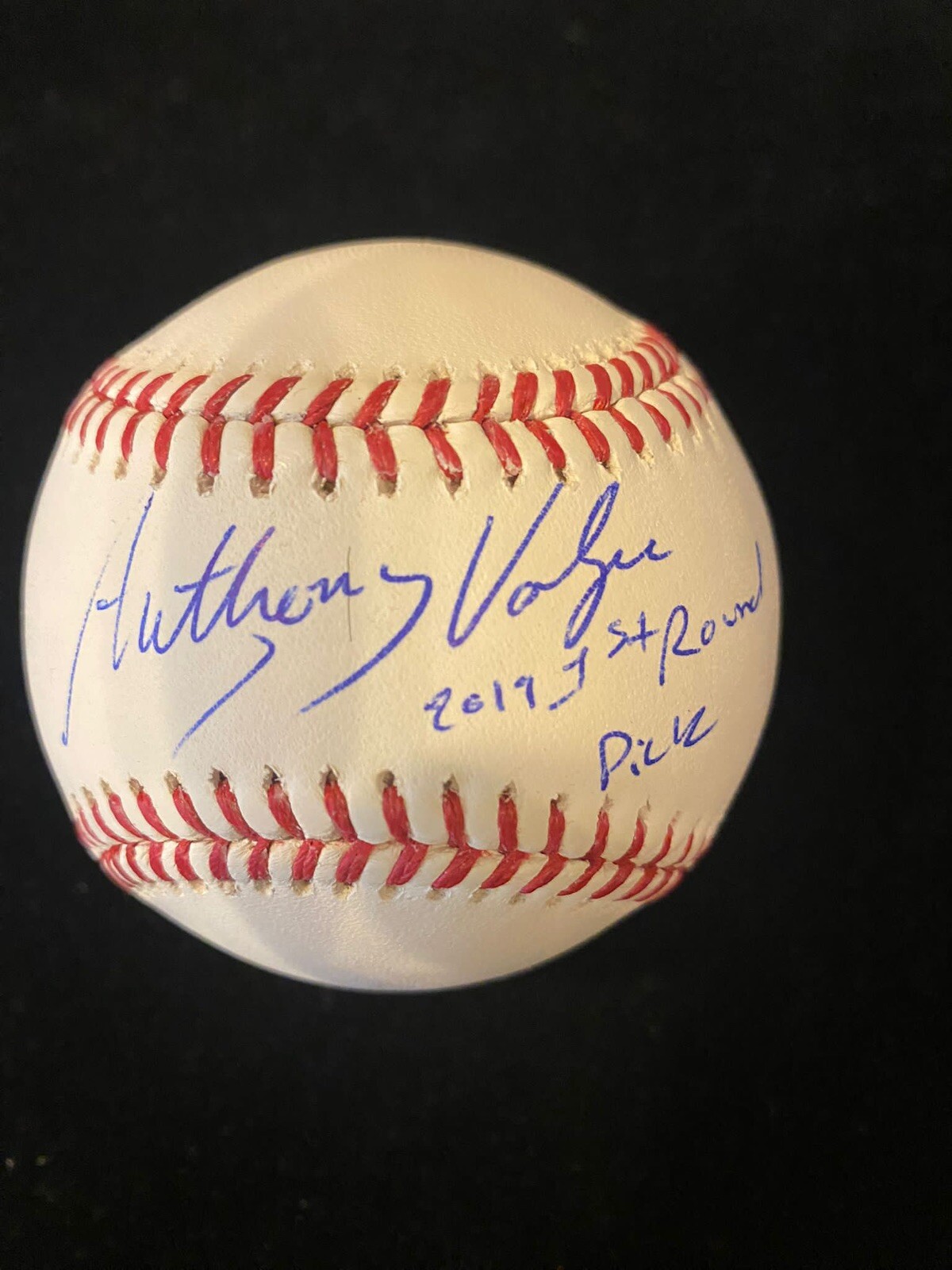 Anthony Volpe Signed Baseball 2019 1st Round Pick Inscription Fanatics ...