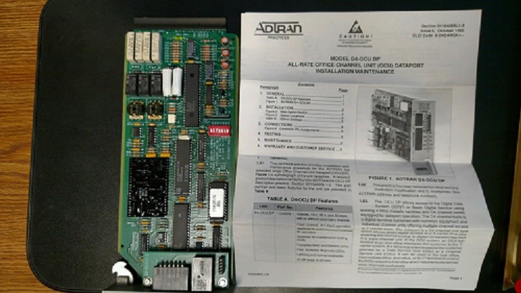 ADTRAN ACT 1241 1104005L1 D4-OCU DP CHANNEL BANK CARD NEW OTHER ...