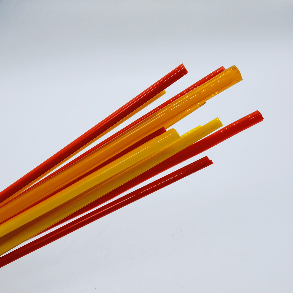 COE90 250g Dia 6~9mm Fusing Glass Noodels Stringer Lampworks Glass Rods ...