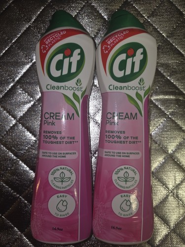 Cif CleanBoost Pink Cream Multi-Surface All-Purpose Cleaner, 16.9oz Lot ...