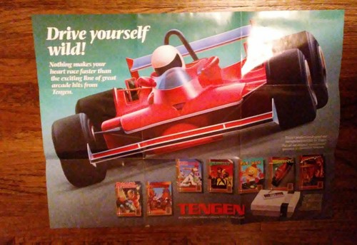 NES Nintendo Tengen Poster Power Drive Yourself Wild | eBay