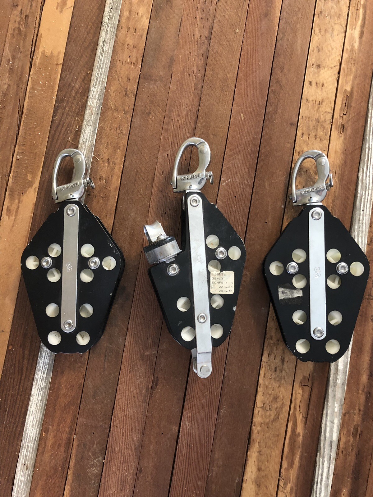 SCHAEFER Sailing Pulley, X2 VANG 4:1 BLOCK / TACKLE Fishing Ship Boat ...