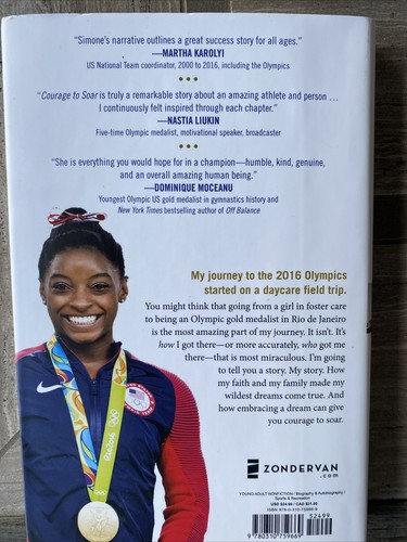 Courage to Soar Simone Biles Signed/Inscribed Hardcover W/Poster B86 ...