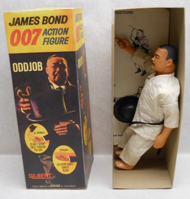 Vintage 007 James Bond ODDJOB action figure complete Repro BOX rare ...