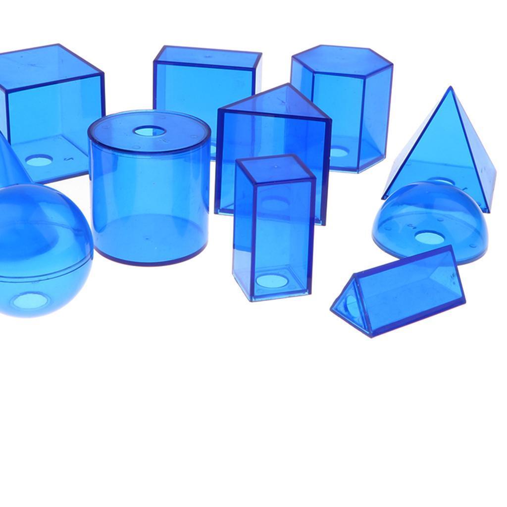 12pcs Geometric Solids Shapes Volume Toy Student Math Geometry Visual ...