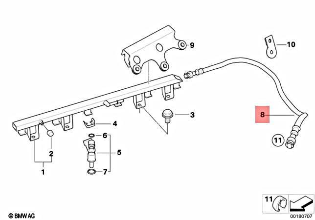 Genuine Fuel Hose BMW X1 E81 E82 E84 E87 E88 E90 E91 E92 E93 125i ...