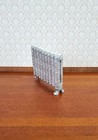 Dollhouse Miniature Radiator Large Silver Fancy 1:12 Scale Resin ...