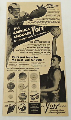 1953 Voit football/basketball print ad ~ ELROY CRAZY LEGS HIRSCH, BOB ...
