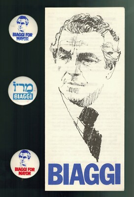 Mario Biaggi - Conservative Party - 1973 NYC Mayor's Race - Brochure ...