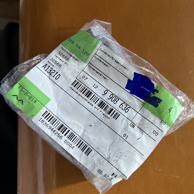 4x Original BMW 07129908636 - SUPER Sechskantschraube mit Flansch M12 ...