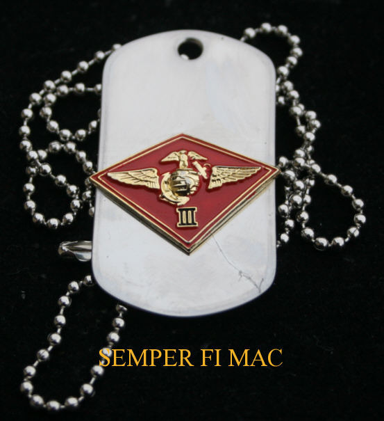 3RD MAW MARINE AIR WING US MARINES DOG TAG HAT PIN MCAS EL TORO MIRAMAR ...