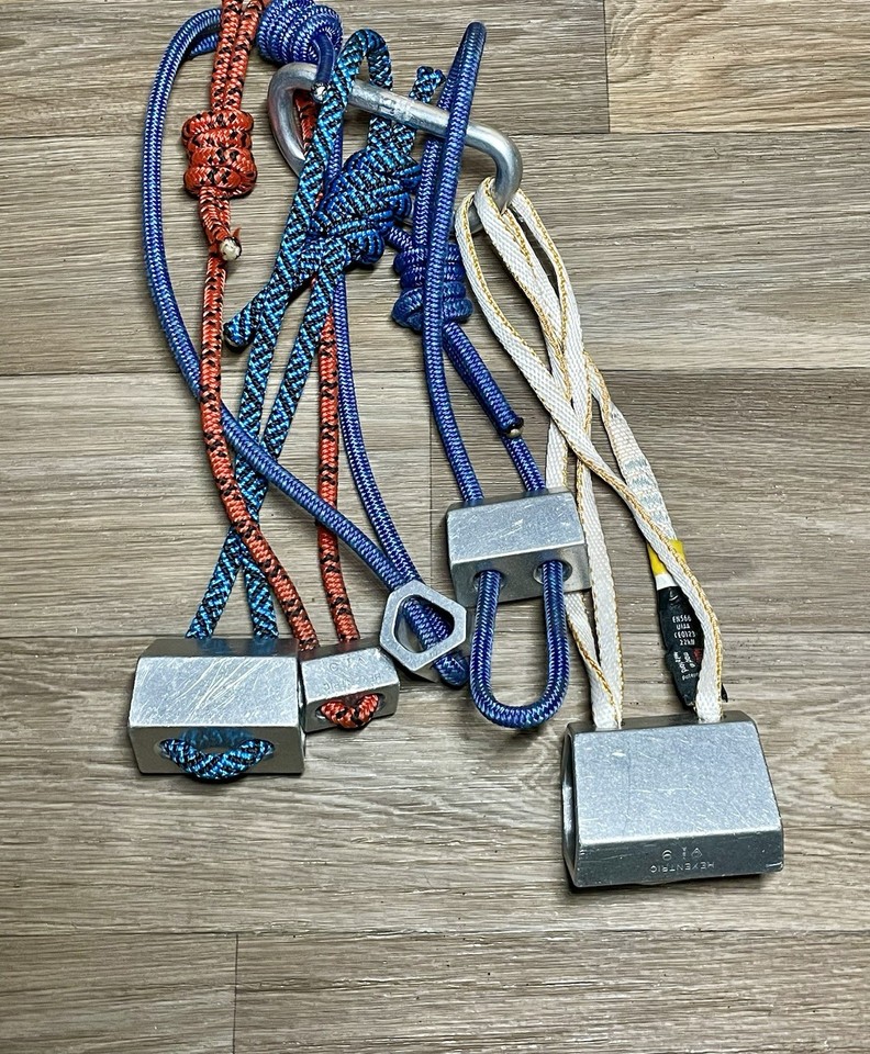 Rock Climbing Gear Lot Carabiners Stops Quick Draws Dog Bones | eBay