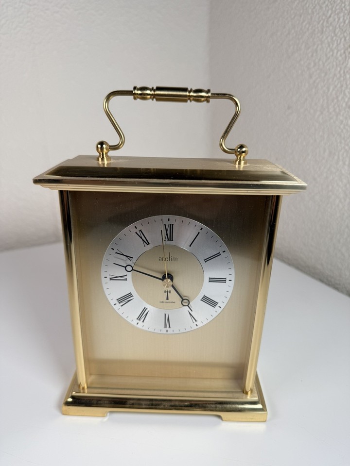 Acctim Gold-Tone Radio Controlled Quartz Carriage Clock | eBay UK