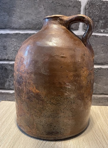 Antique Primitive Stoneware Jug Glazed Found In Texas 1/2 Gal 1880 ...