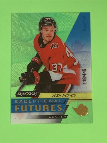 2020-21 Upper Deck Synergy Josh Norris Rookie Exceptional Futures 118/ ...