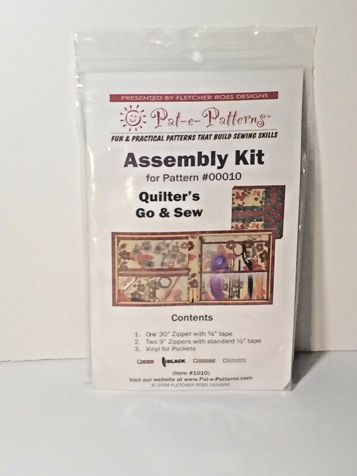 QUILTER'S GO & SEW NOTIONS CASE PATTERN From Pat-E-Patterns + 2 ...
