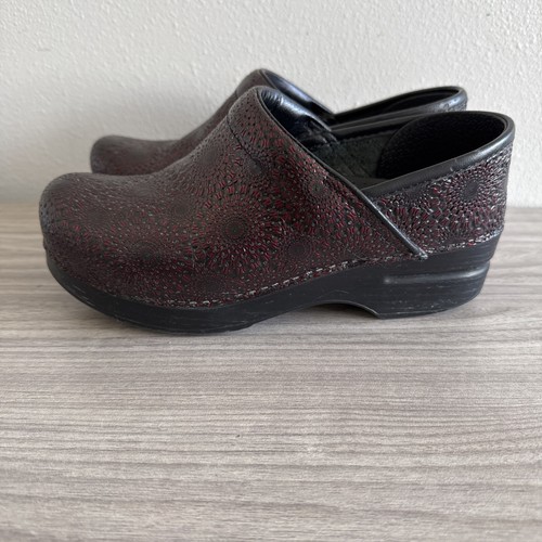 Dansko Professional Leather Clogs Shoes Women’s Size 36 Wine Burgundy Nurse Clog | eBay