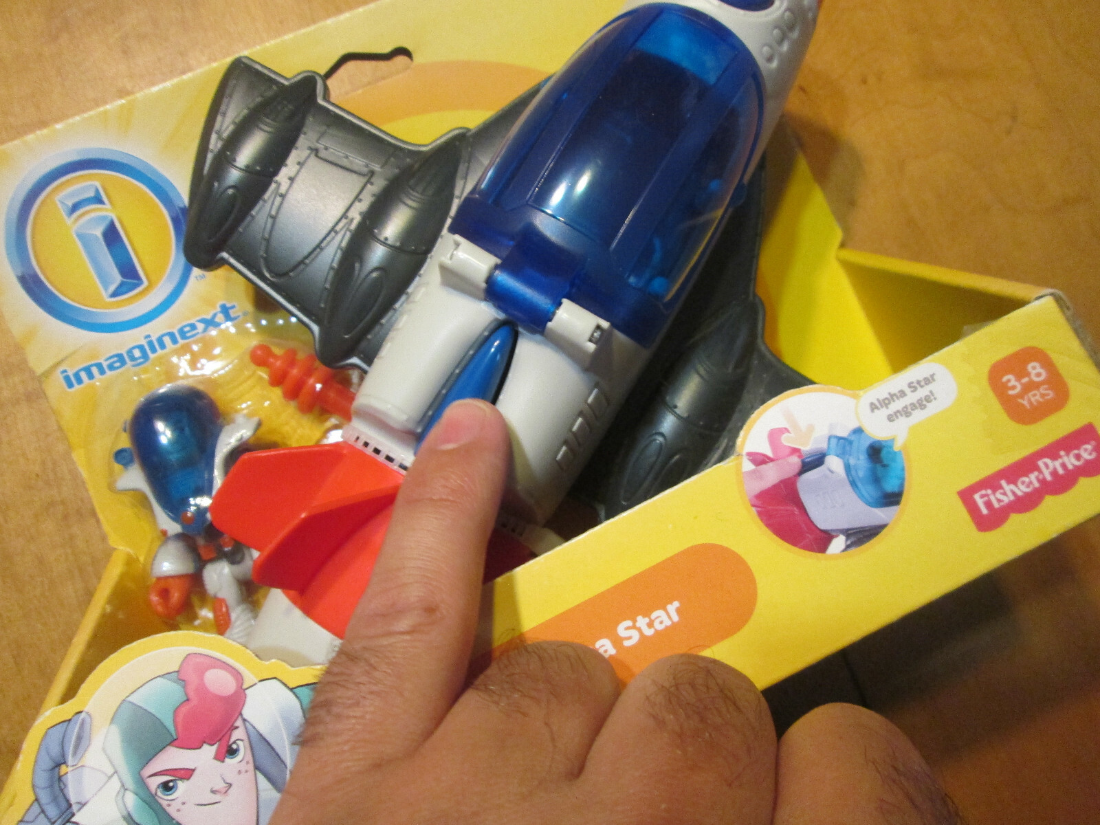 IMAGINEXT FISHER PRICE ALPHA STAR SPACE SHIP 2013 WORKS RETIRED NEW AS ...