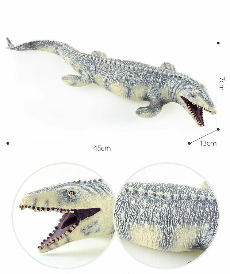 18" Jurassic Realistic Mosasaurus Dinosaur Dino Figure Figurine Kids ...
