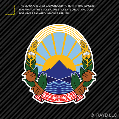 Macedonian Coat of Arms Sticker Decal Self Adhesive Vinyl Macedonia flag MKD MK | eBay