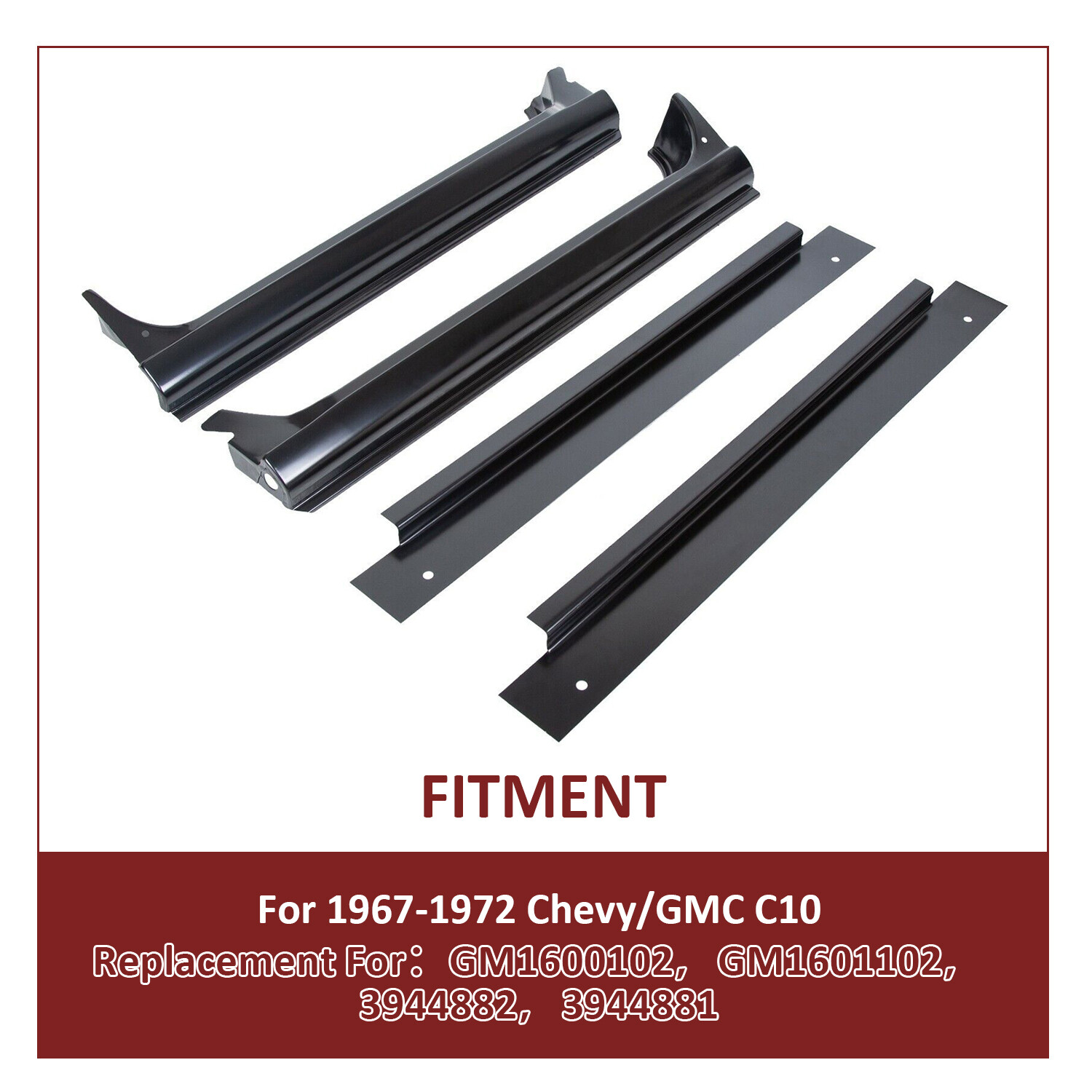 Full Rocker Panels w/ Inner Patch Panels For 67-72 Chevy C10 Truck LH ...