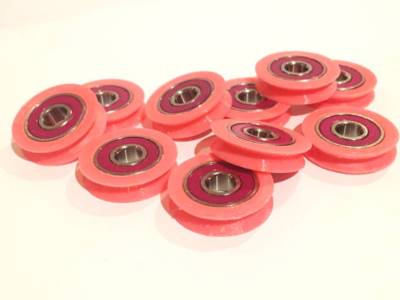 V GROOVE PLASTIC GUIDE PULLEY ROLLER WHEELS 608 2rs BALL BEARING ...