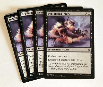 Debilitating Injury (4) Khans of Tarkir NM MTG Magic the Gathering | eBay