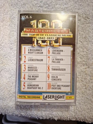 100 Masterpieces Vol 6 Top 10 Of Classical 1842-1853 Cassette Tape Vtg ...