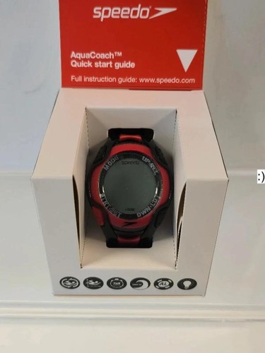 Speedo AquaCoach Mens Swimming Activity Training Watch 100m Waterproof ...