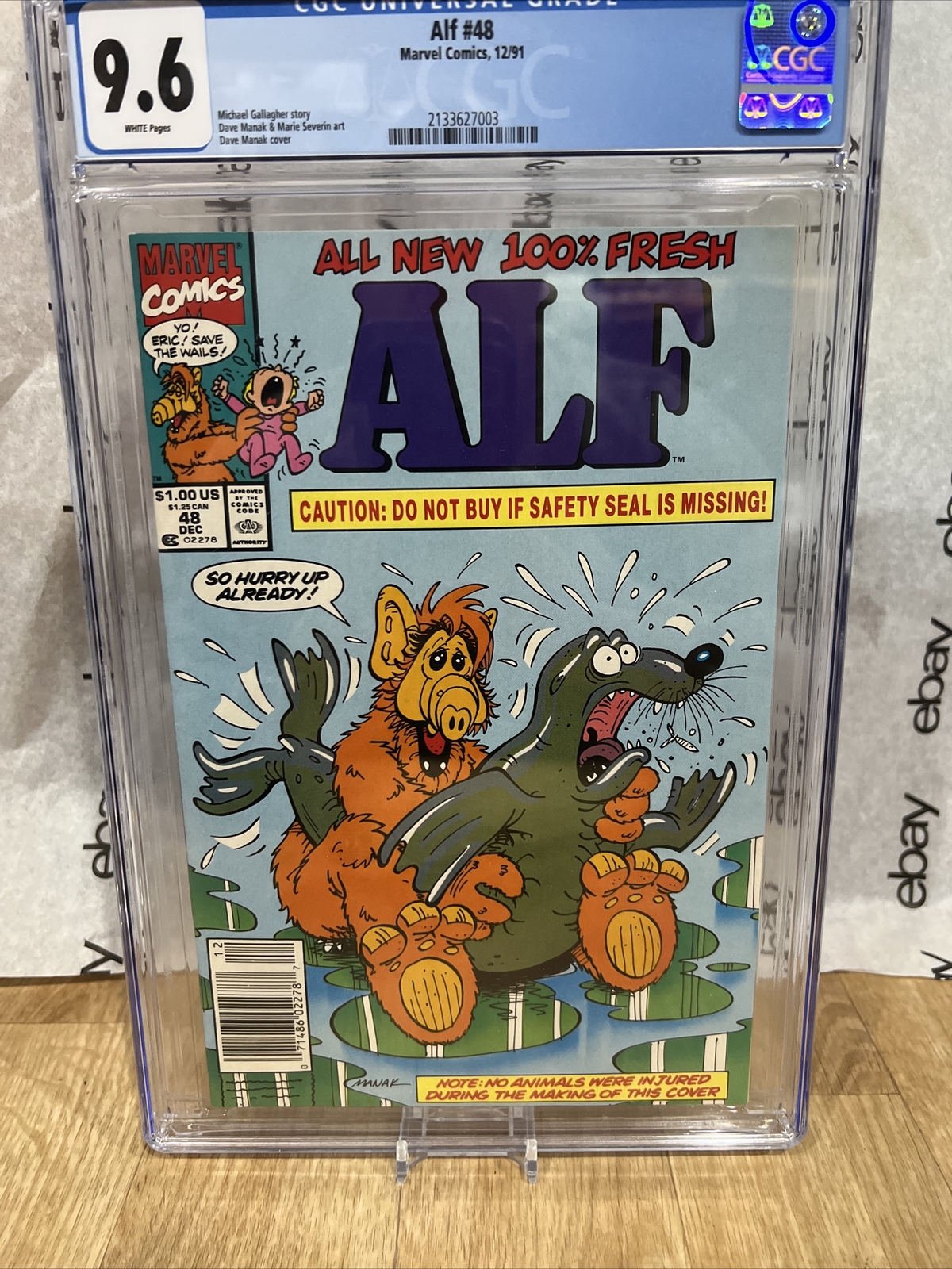 Alf #48 CGC 9.6 NM+ WP 1991 Marvel Comics Newsstand Edition Never ...