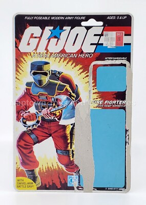 GI JOE 1985 BARBECUE FULL CARD BACK 34 BACK UNCUT PEACH FILE CARD ...