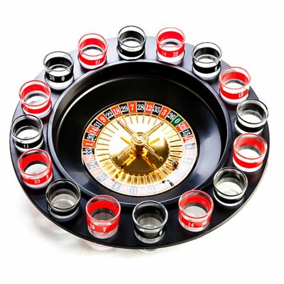 Shot Glass Roulette Drinking Game Set Wheel Casino Spinner Table Games ...
