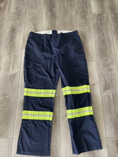 Red Kap Reflective Pants Hi Vis Safety Towing Navy Work Uniform 40x32 ...