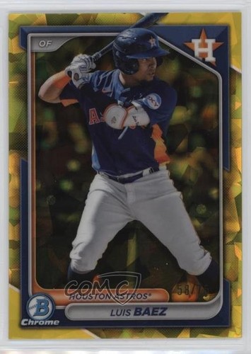 2024 Bowman Chrome Sapphire Edition Prospects Yellow /75 Luis Baez #BCP ...