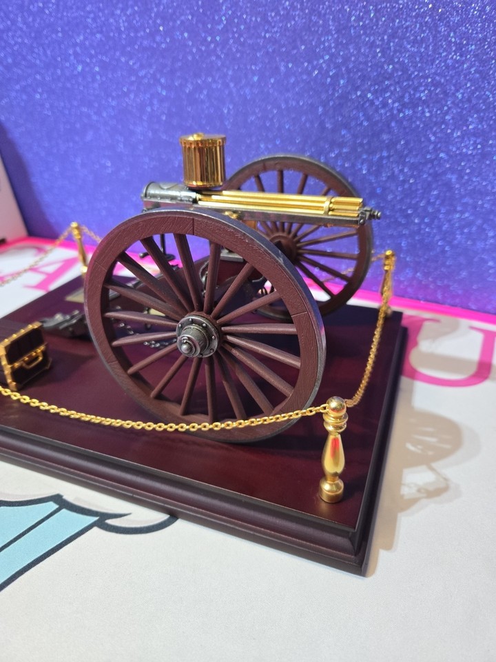 Franklin Mint Official Civil War Gatling Gun Model Gold Plate Machine ...