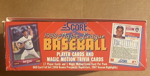 1988 Score Baseball MLB Box 36 Sealed Packs with 17 Cards per Pack (WAX ...