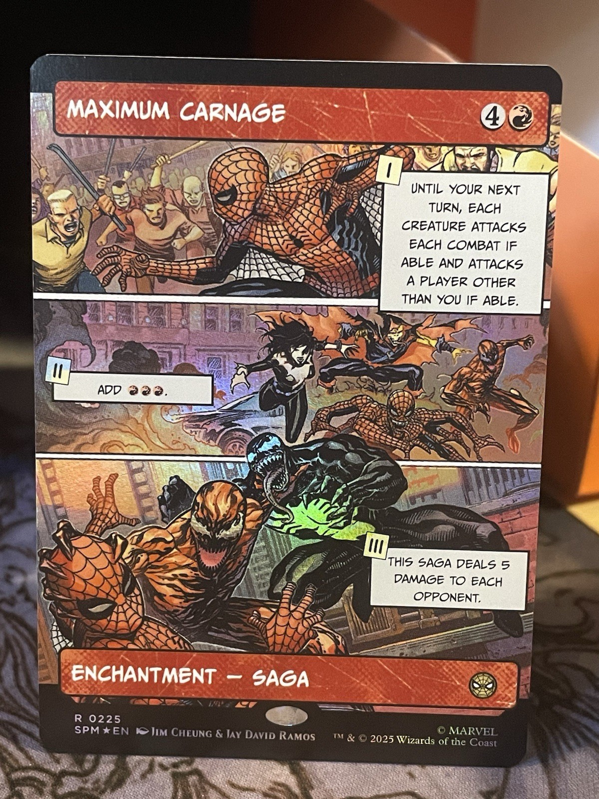 Maximum Carnage #225 FOIL BORDERLESS NM/M MTG Spiderman Magic Card | eBay