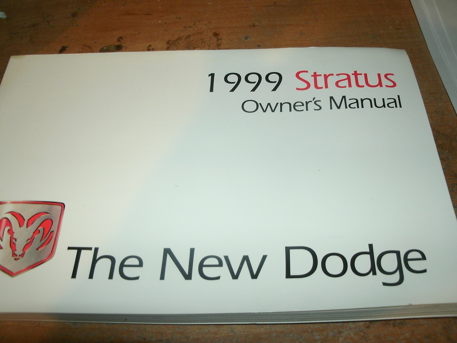 1999 DODGE STRATUS FACTORY ORIGINAL COMPLETE OWNERS OPERATORS MANUAL ...