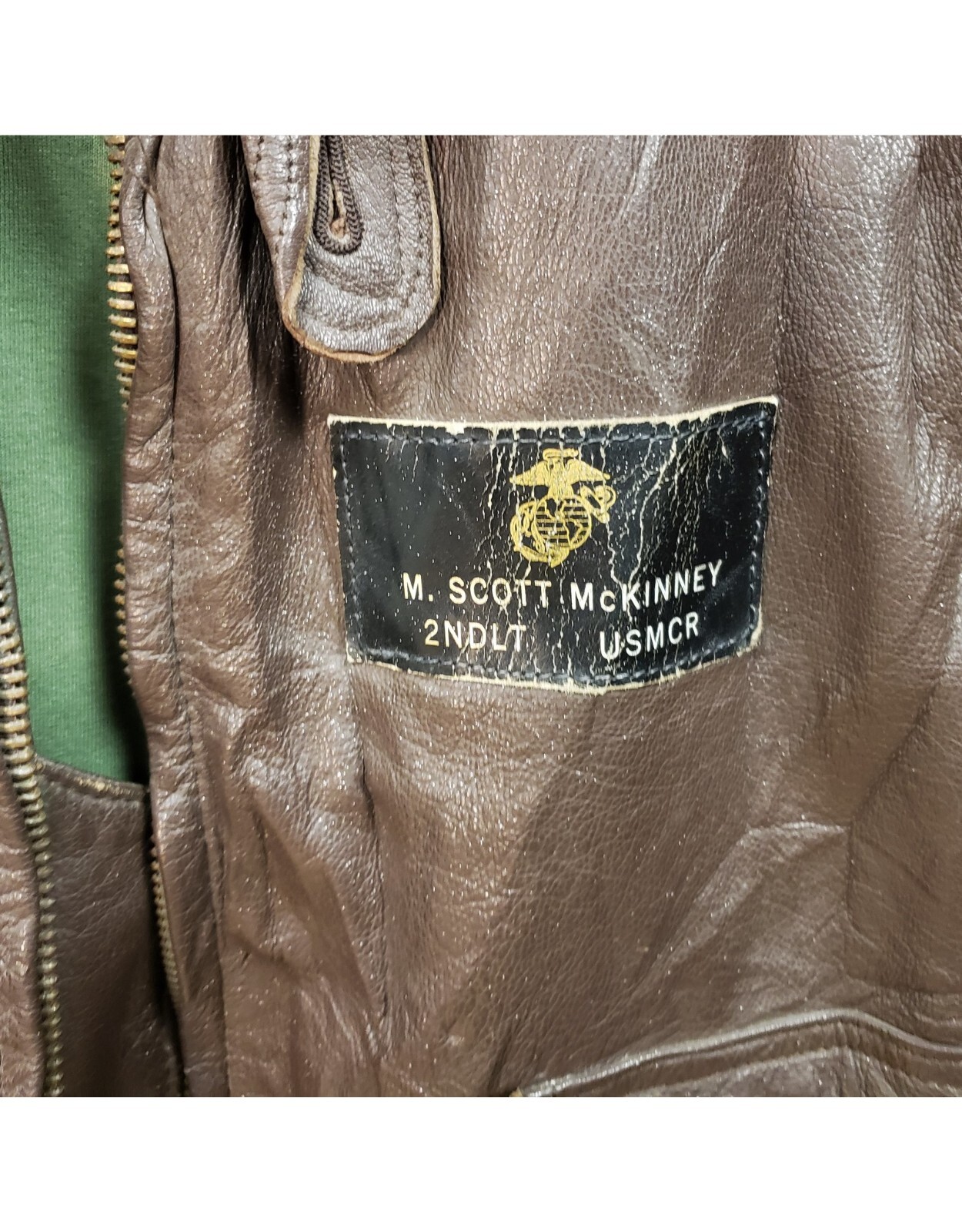 USMC PILOT TYPE G-1 LEATHER FLIGHT JACKET SZ 44 - Gem