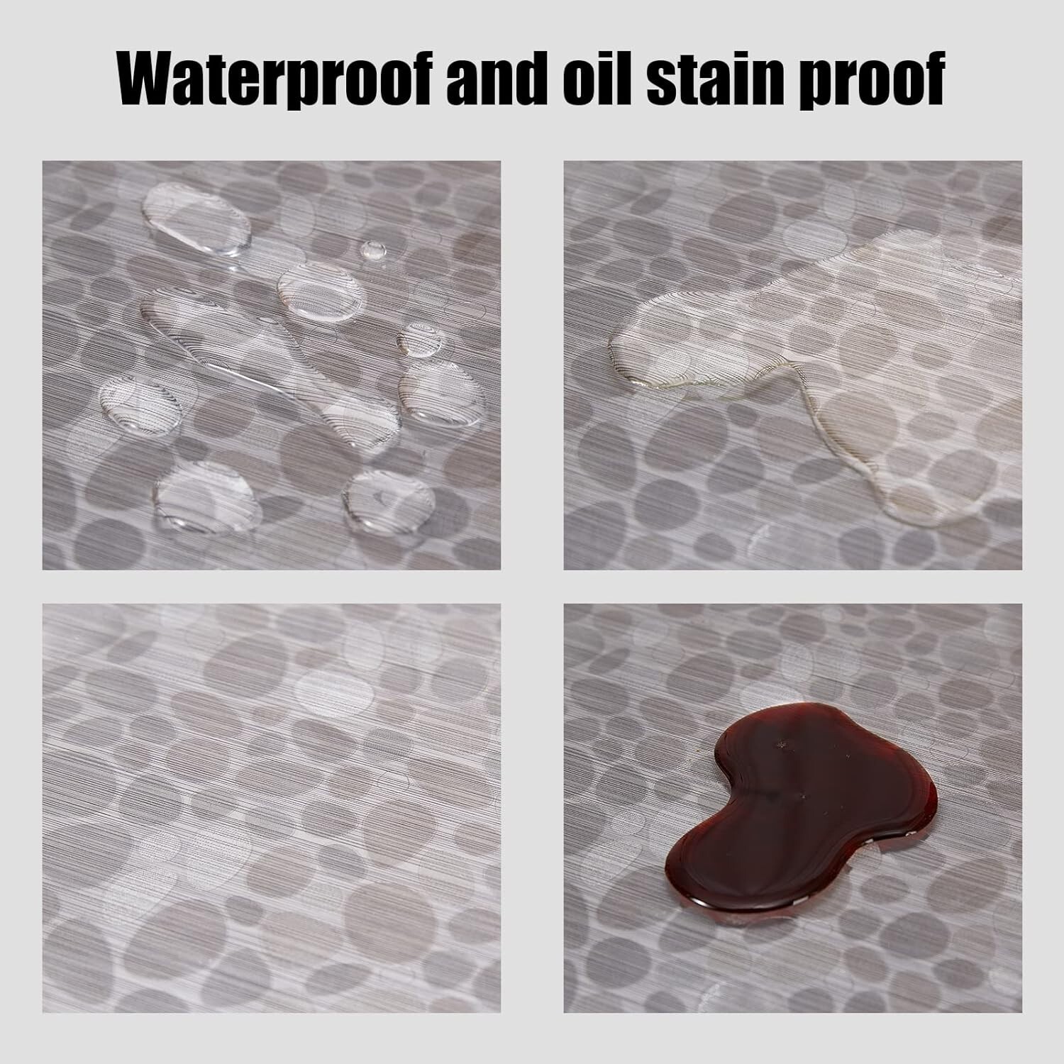 Clear round Vinyl Fitted Tablecloth Waterproof Oilcloth Heavy Duty ...