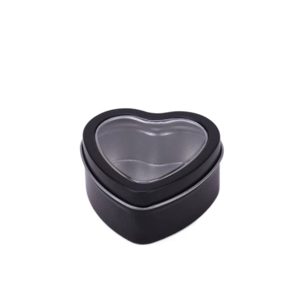 Empty Heart Shape Tins Silver/Red/Pink Heart-shaped Containers Jewelry ...