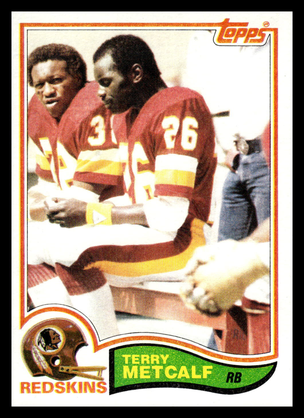 1982 Topps #514 Terry Metcalf Washington Redskins Football Card EX/NM ...