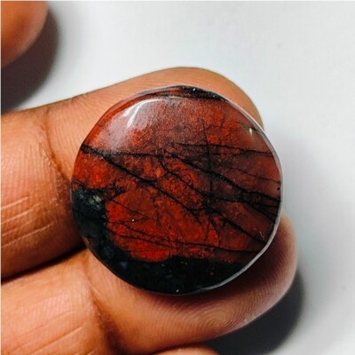 Blood Cab Natural Red Blood Stone Cabochon Loose Gemstone 26 Cts ME ...