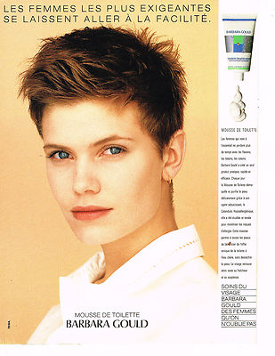 PUBLICITE ADVERTISING 094 1989 BARBARA GOULD cosmétiques MOUSSE DE ...