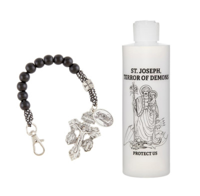 St. Joseph Terror of Demons 1 Decade Rosary Keychain & (empty) Holy ...