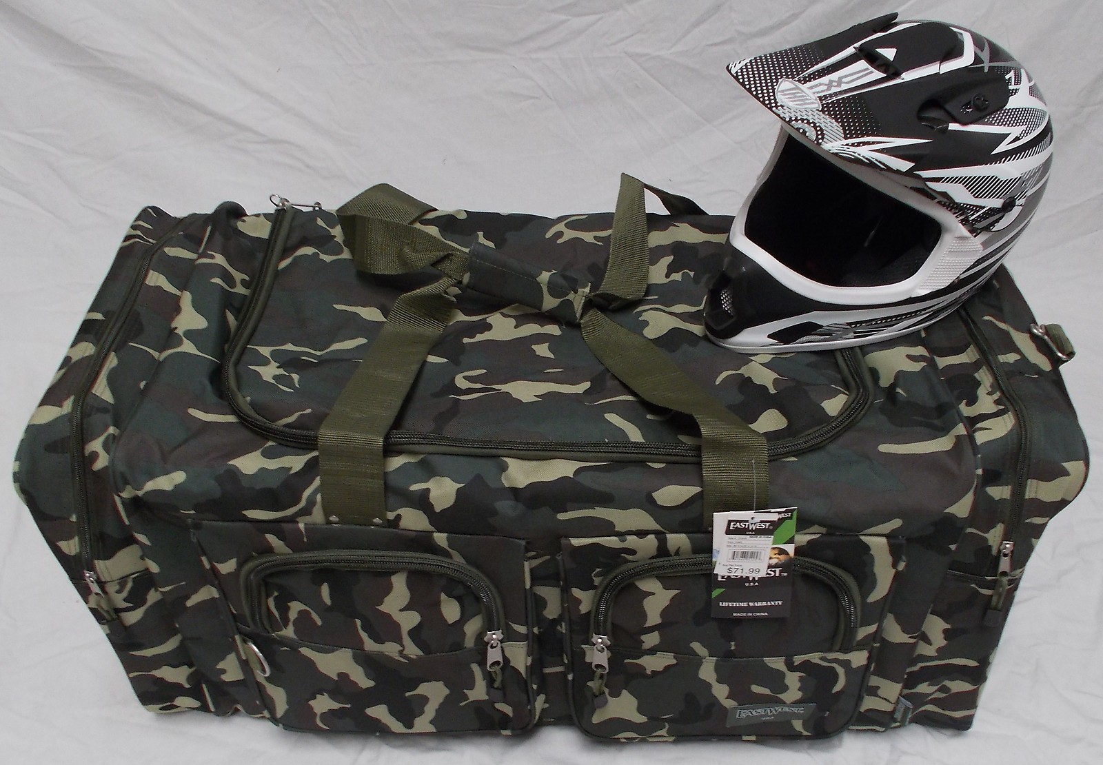 XL MOTORCYCLE GEAR BAG MOTO CROSS ATV OFF ROAD SNOWMOBILE GREEN CAMO | eBay