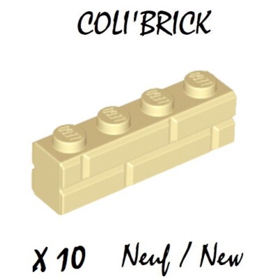 Lego 15533 - 10x Brique Mur Brick 1x4 Masonry Wall - Beige Tan ...