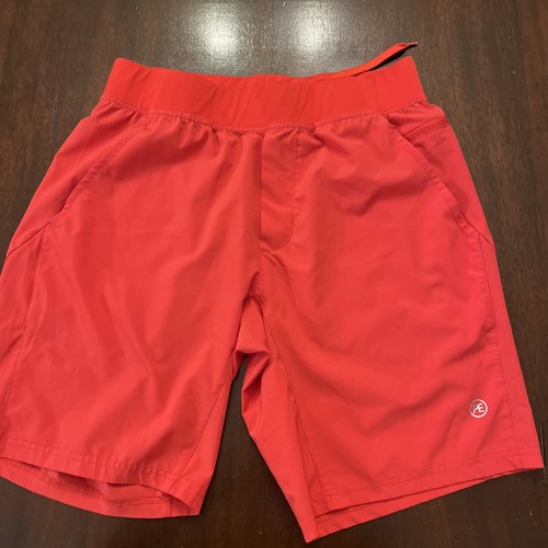 Mens Perry Ellis Sport Athletic Shorts Size Medium Coral , Zip Pocket ...